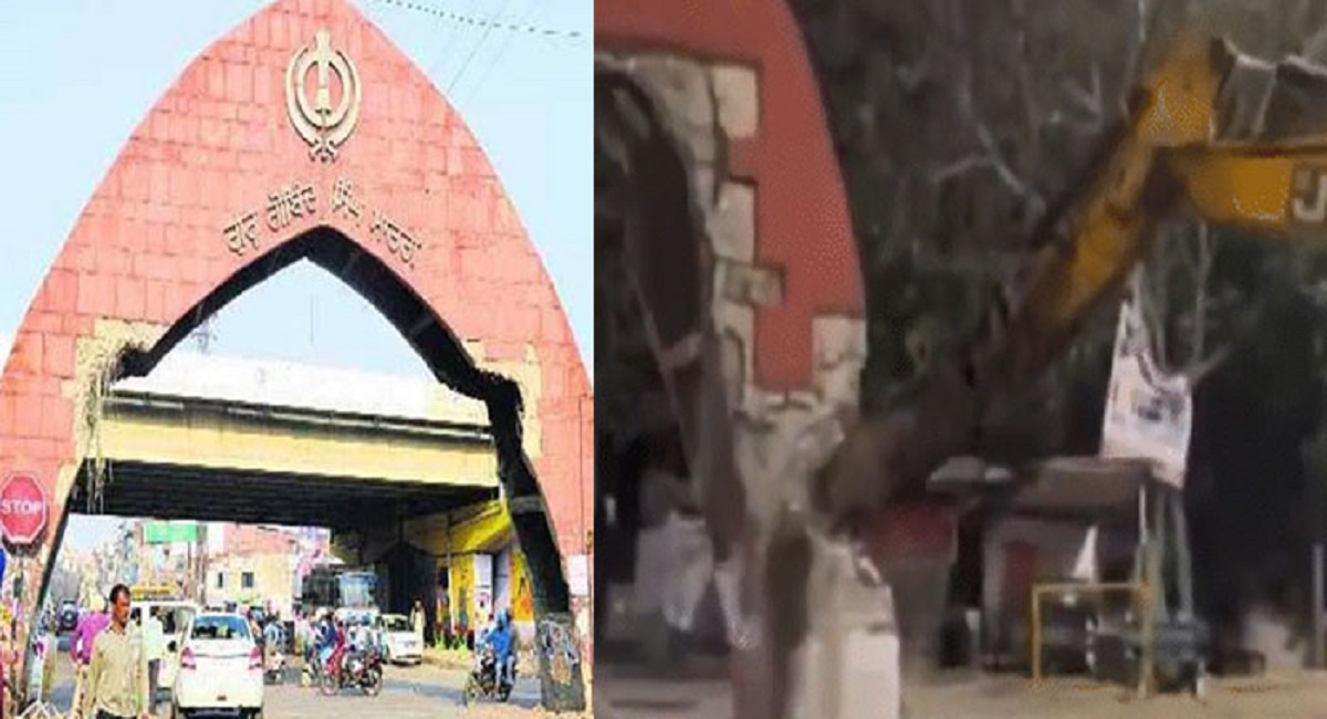 gate of Guru Gobind Singh Marg broke in Ludhiana