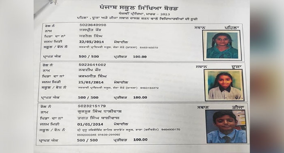 education board announced the 5th class result
